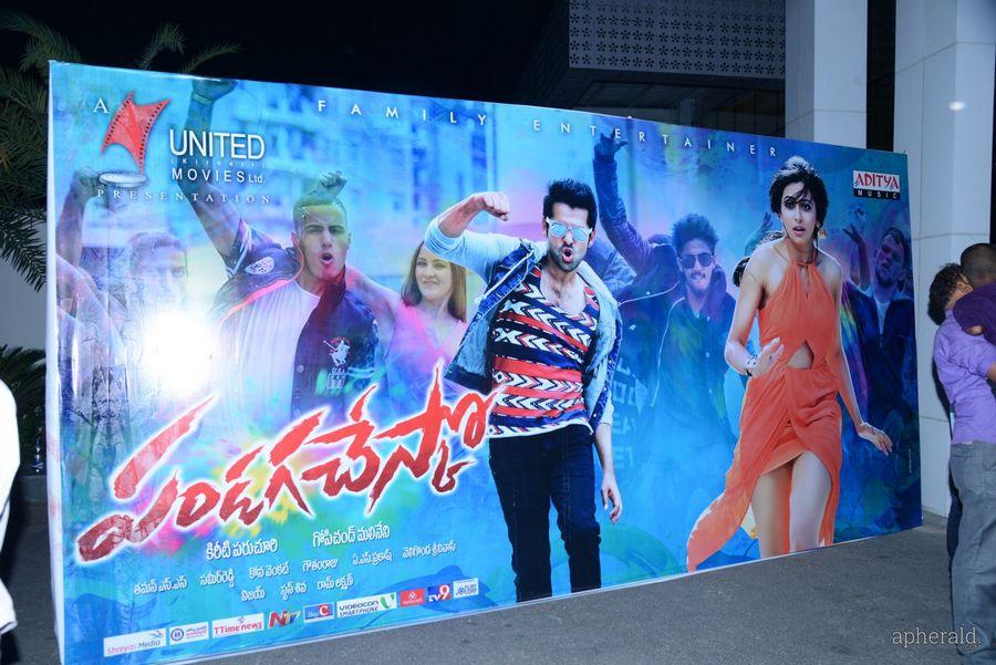 Pandaga Chesuko Hoardings At Audio Launch