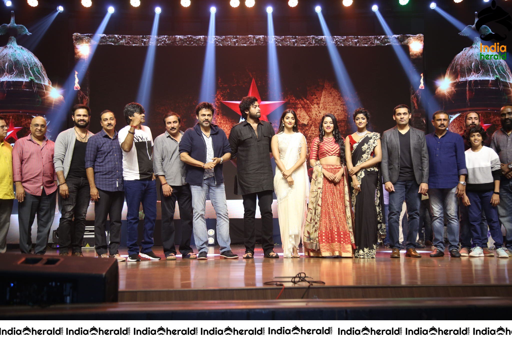 Valmiki Cast And Crew On The Stage Together Set 3