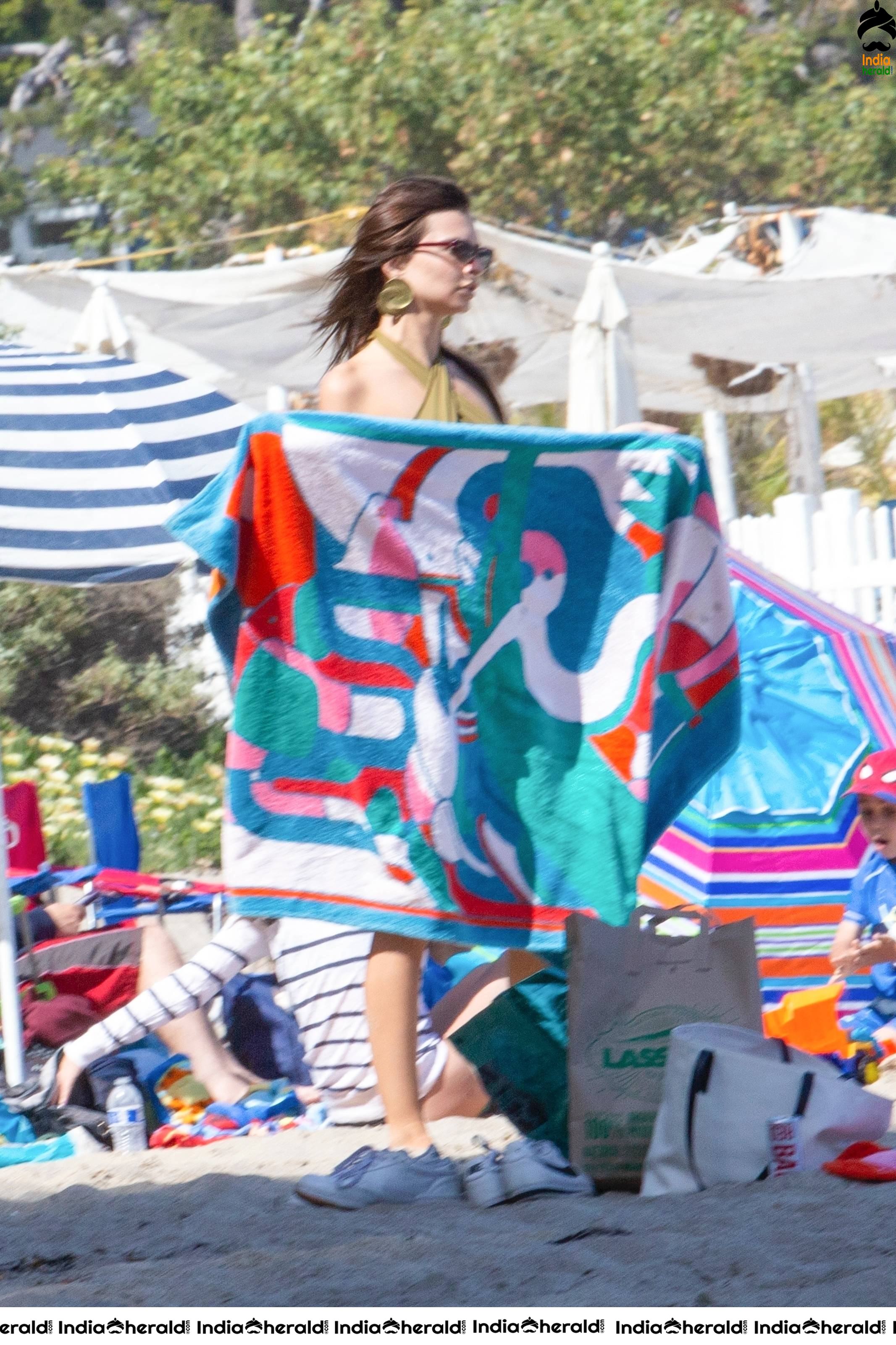 Emily Ratajkowski in Bikini on the beach in Malibu Set 2