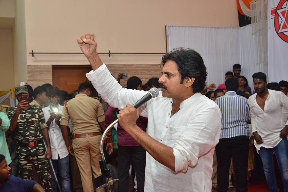 JanaSena Party Chief Pawan Kalyan at JanaSainiks Meeting