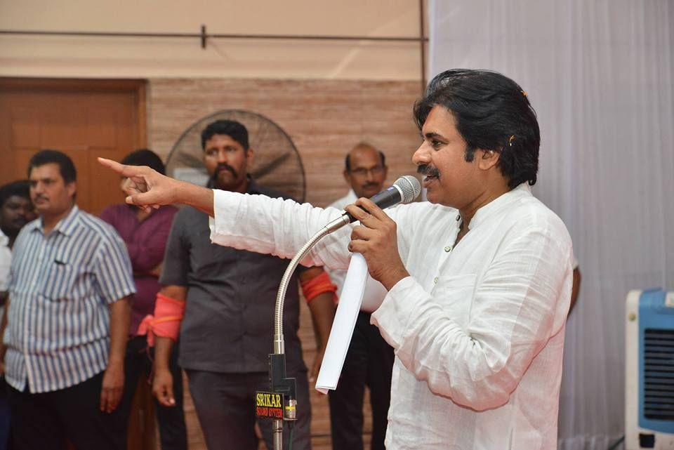 JanaSena Party Chief Pawan Kalyan at JanaSainiks Meeting