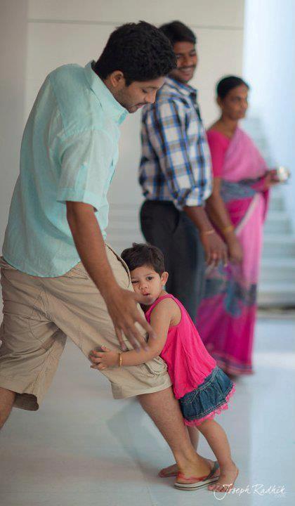 Allu Arjun with his Brother s Daughter Anvitha Unseen Photos