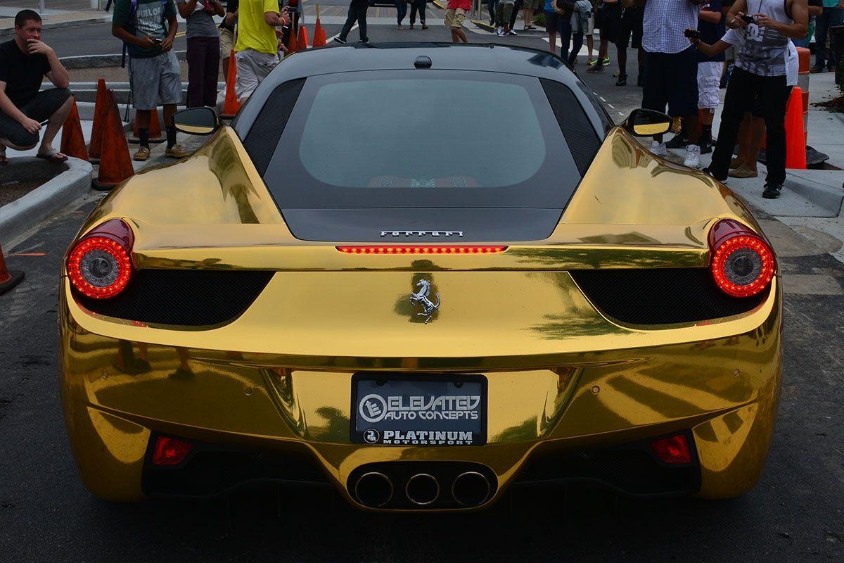 Gold Ferrari 458 Spider Stills