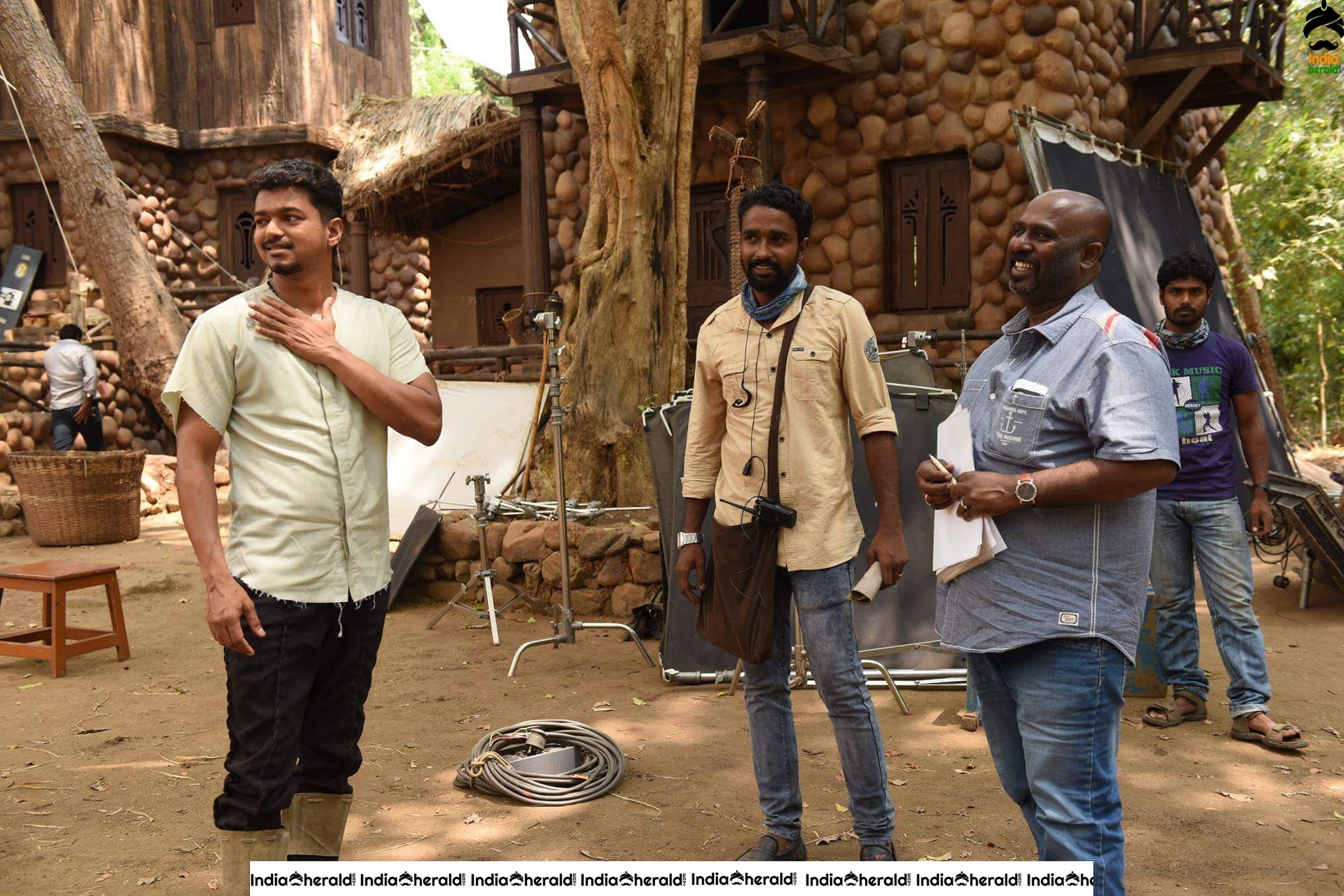 Rare and Unseen Shooting Spot Stills of Puli Movie Set 2