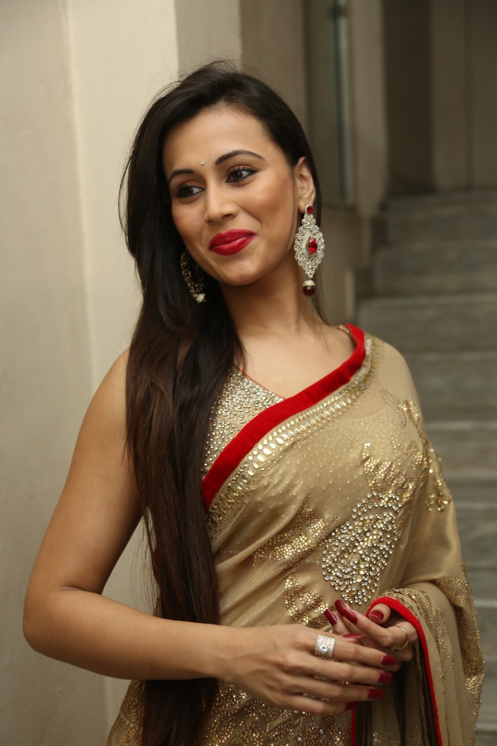 Charlotte Claire Beautiful Saree Stills
