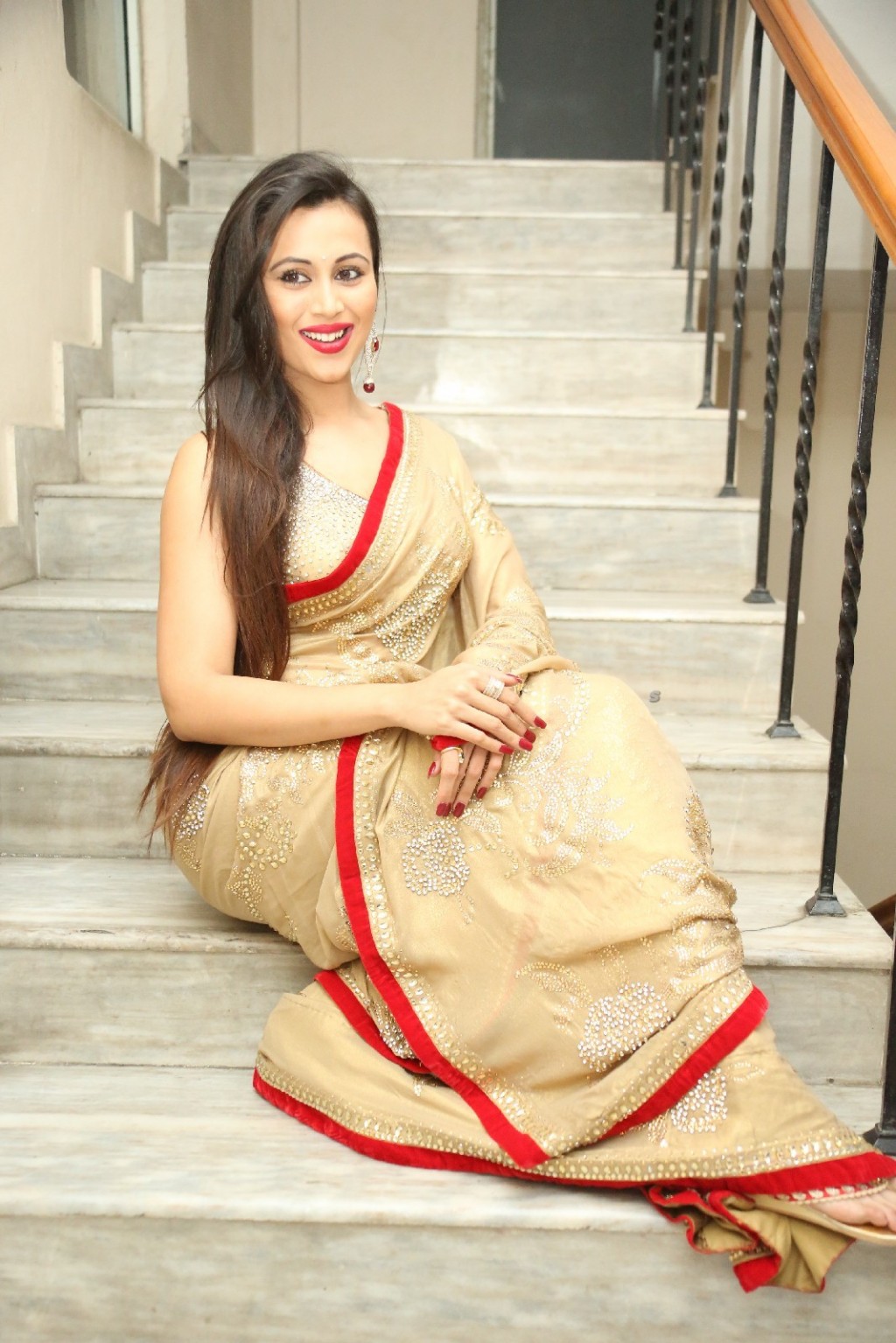 Charlotte Claire Beautiful Saree Stills