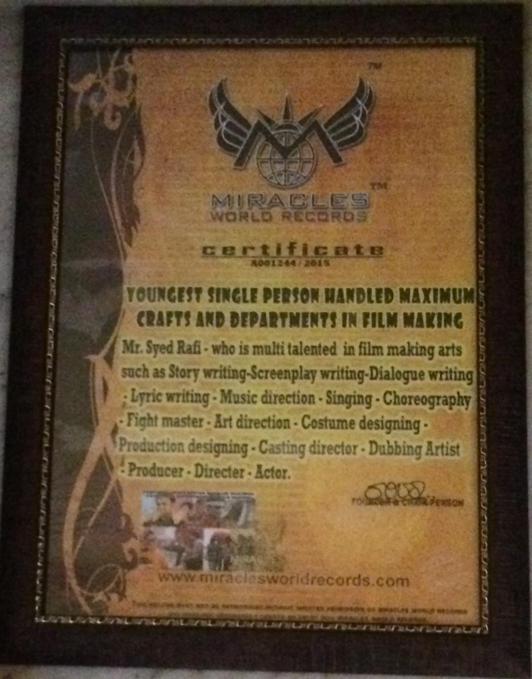 World Record Syed Rafi