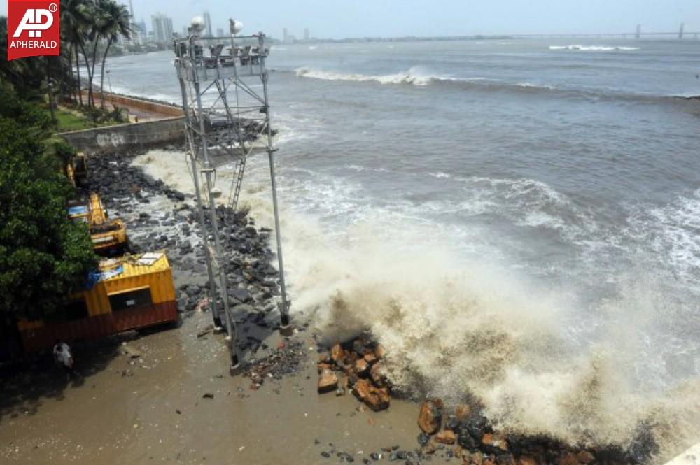 High Tide Floods Mumbai City Photos