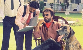 Basha Rajini Stills With Auto