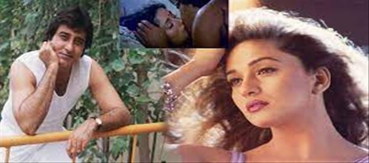 Madhuri Dixit Vinod Khanna lip lock kiss...