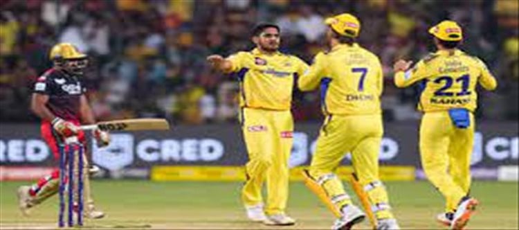 CSK flies the winning flag at King Kohli Fort..