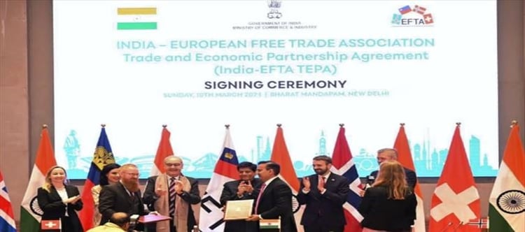 India-EFTA Historic FTA Signed.