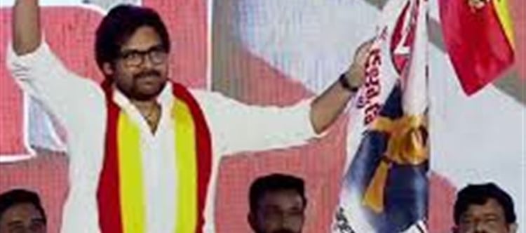 Pawan with Vijay Flag? Viral Pic Exposed as Fake..