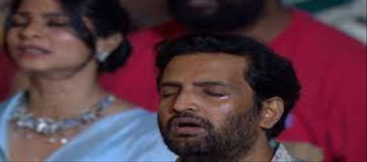 Santhanam crying in Sivarathiri Pooja in Isha..