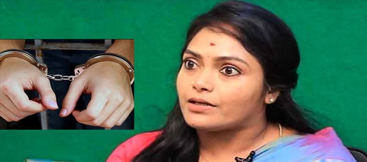 Actress and BJP activist Jayalakshmi, who was arrested in t