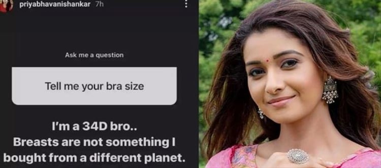 My Bra Size is 34D... Want to see my Bra? Priya Bhavani BOL