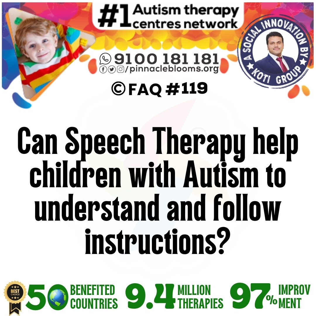Can Speech Therapy help children with Autism to understand