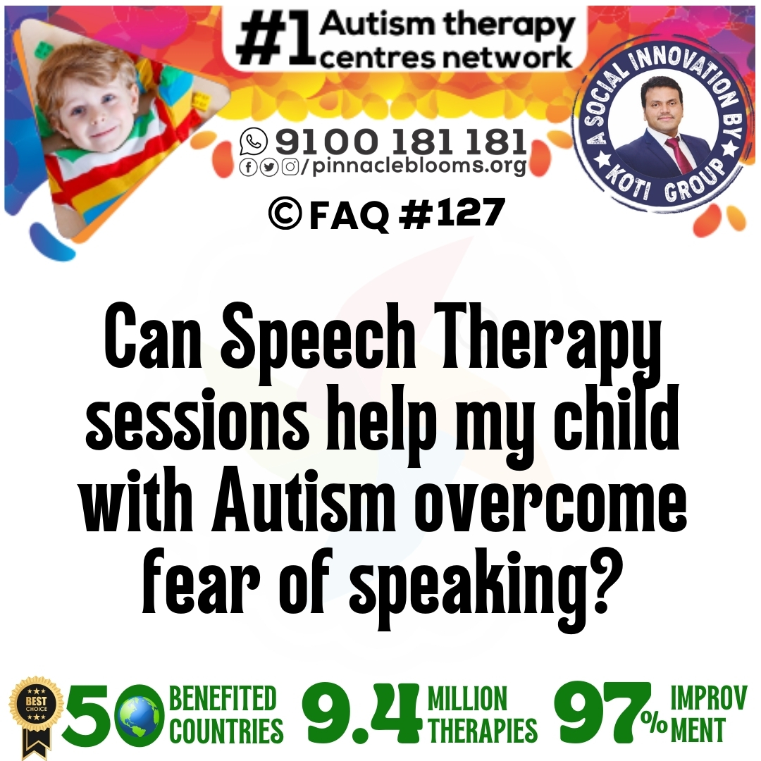 Can Speech Therapy sessions help my child with Autism overc