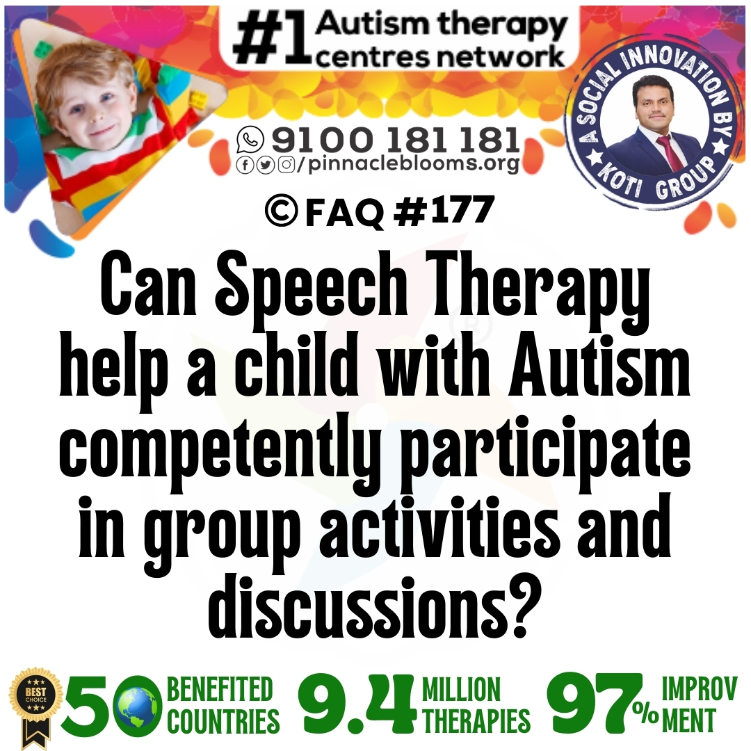 Can Speech Therapy help a child with Autism competently par