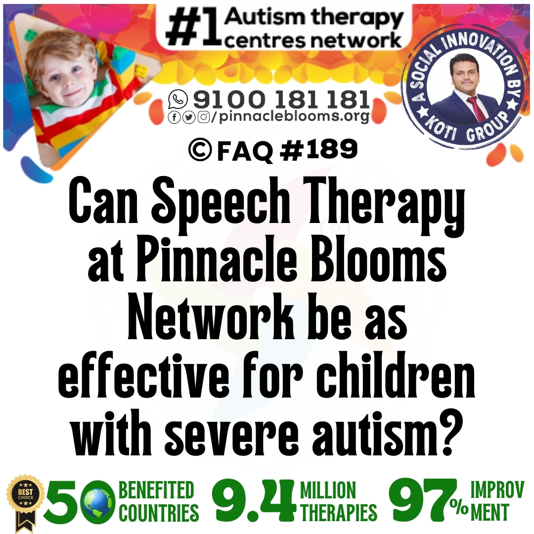 Can Speech Therapy at Pinnacle Blooms Network be as effecti