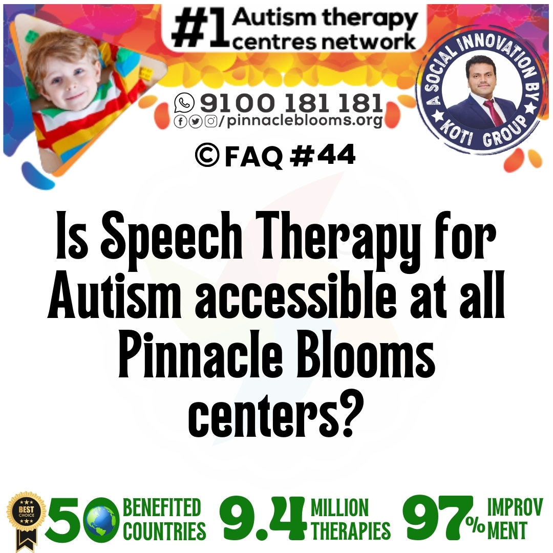 Is Speech Therapy for Autism accessible at all Pinnacle Blo