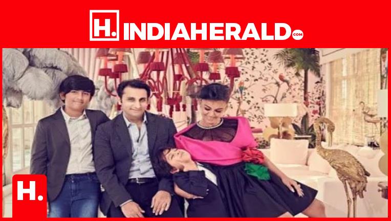 Natasha children s Navjot ceremony in Golden saree...