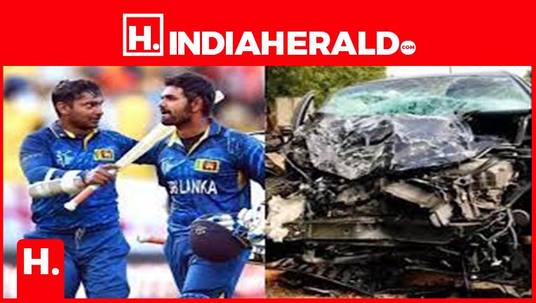 A famous Sri Lankan cricketer involved in a car accident..