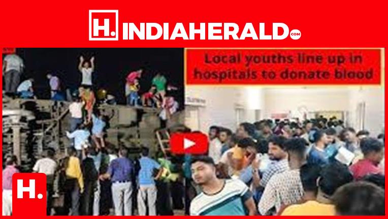 An outpouring of humanity.. Young people to donate blood..