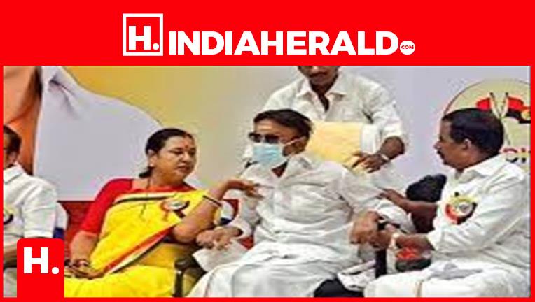 DMDK Founder Vijayakanth body taken to DMDK Office