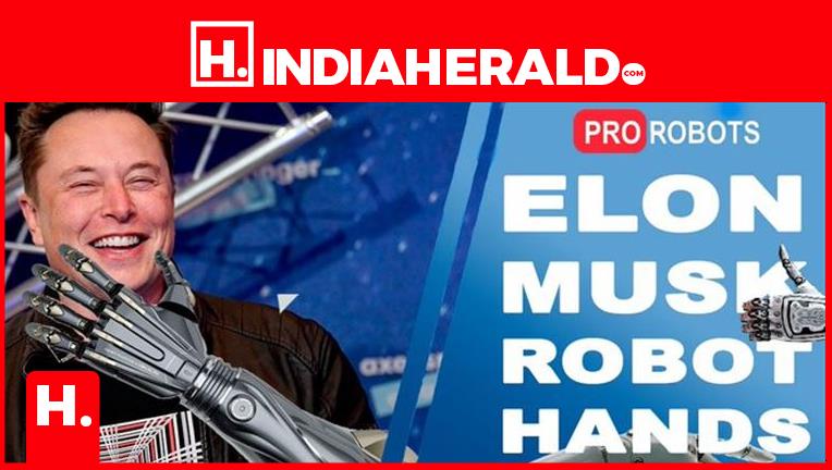 Elon Musk with robot arms