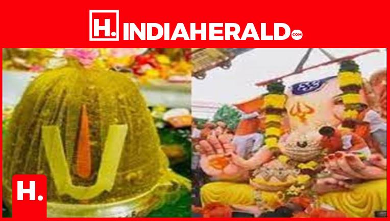 Ganesh Bangaru Laddu in Hyderabad auctioned for 24.60 lakhs
