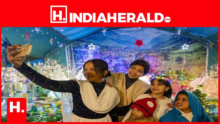 In India, Christmas is celebrated with traditional enthusia
