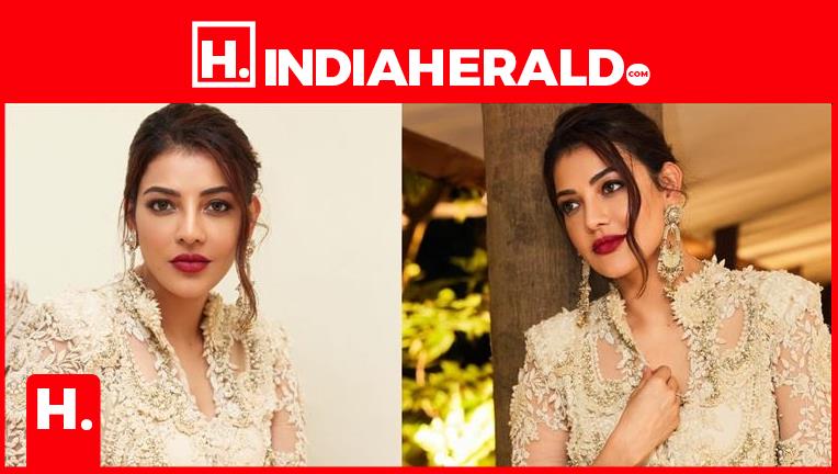 Kajal Aggarwal is a Fashion Slayer in Ivory Jacket And Trai