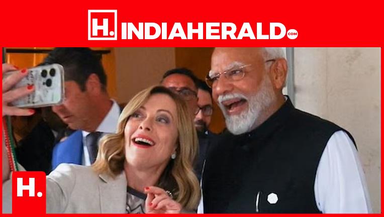 New #Melodi selfie as PM Modi at G7 Summit