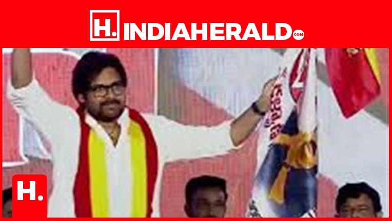 Pawan with Vijay Flag? Viral Pic Exposed as Fake..