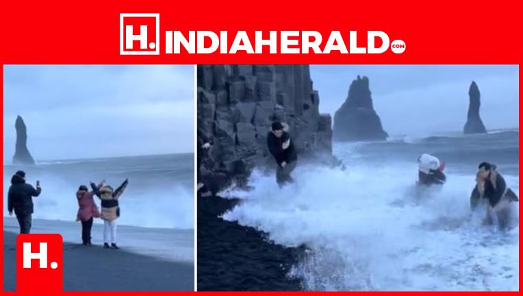 Tourists nearly swept out to sea on Iceland’s most dangerou