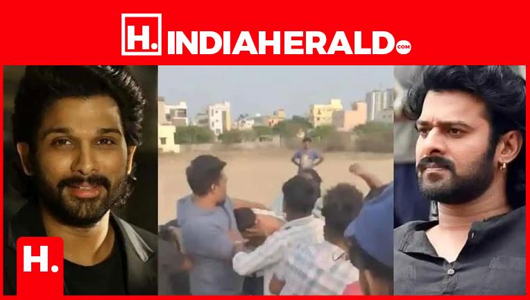 VIDEO - Huge Fight breaks out between Allu Arjun and Prabha