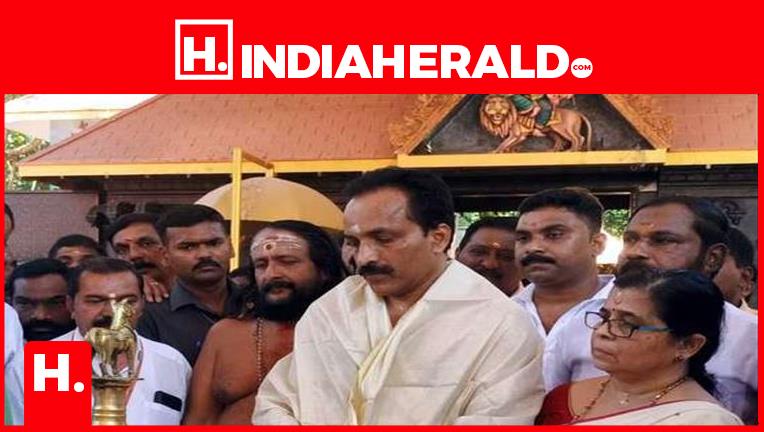 ISRO Chief S Somnath reached Bhadrakali temple