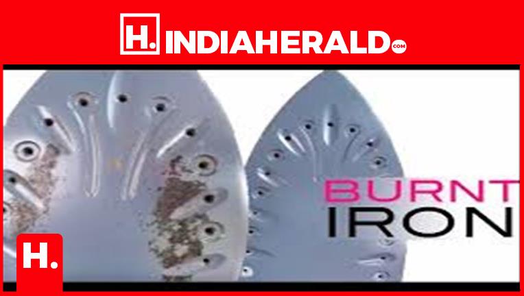 How to remove burnt stain from the iron?