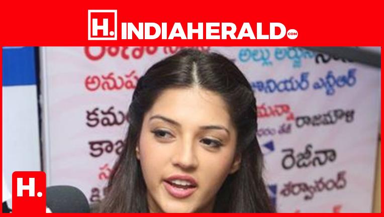 Mehreen Stills At Raja The Great Movie Song Launch