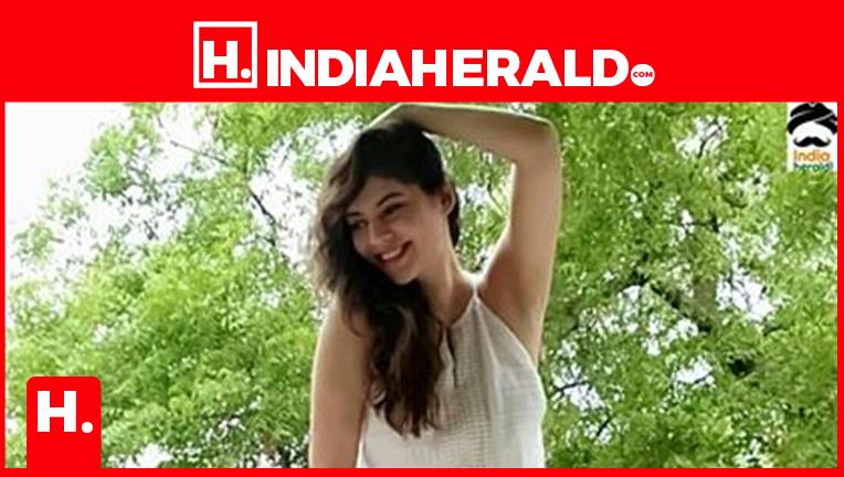 Sherin Cute Latest White Short Frock Stills