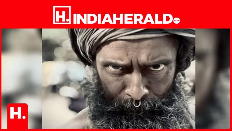 Actor Vikram shared his new glimpse from Thangalan on his