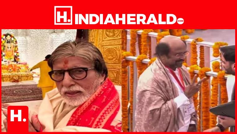 Amitabh Bachchan Shares Picture With Ramlalla Idol, Rajinik