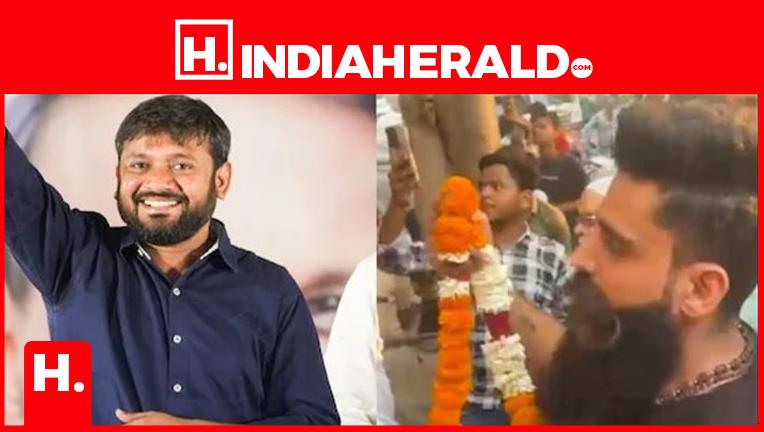 Kanhaiya Kumar for first time after the attack in Delhi