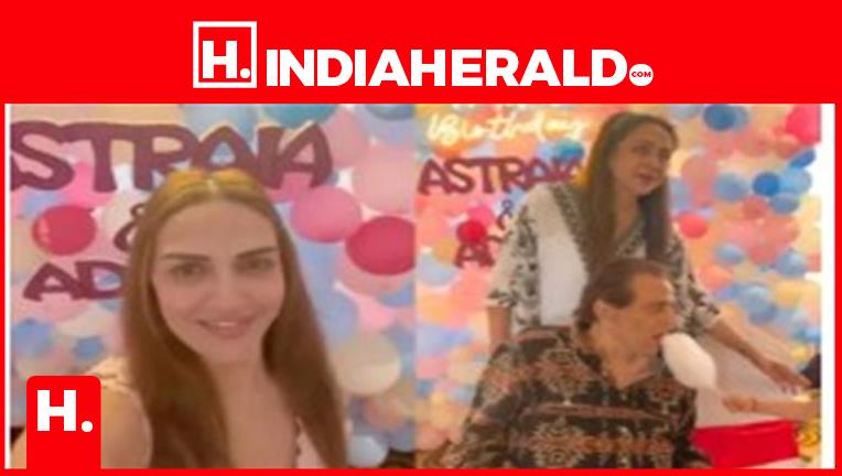 Esha shows glimpses of Ghana s twin daughters third birthd