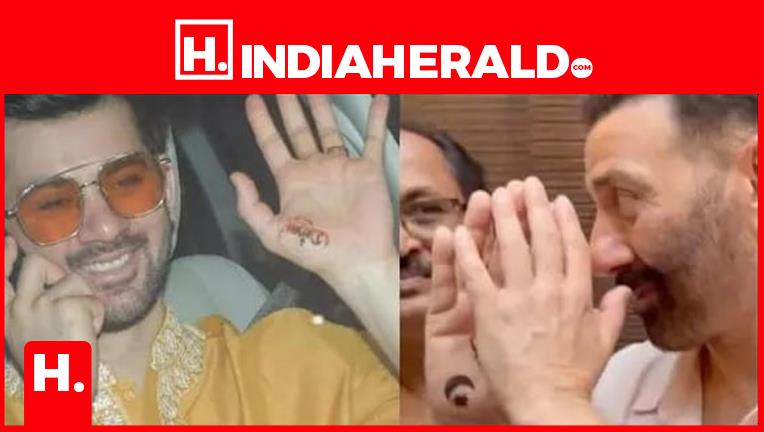 Karan Deol got their fiancee Drisha s name written in his m