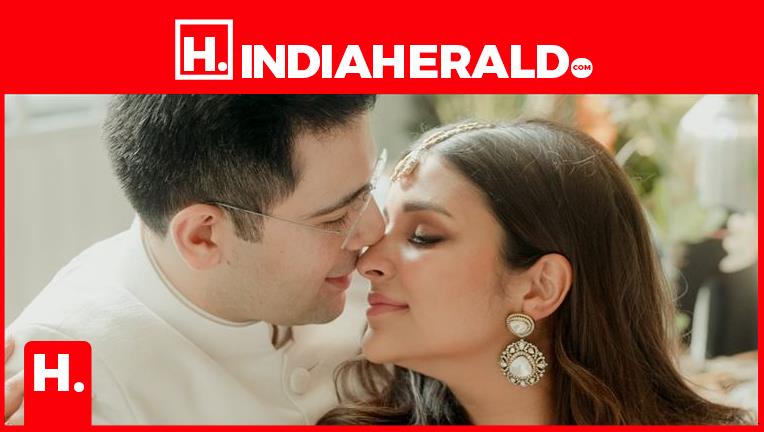Parineeti shared pictures from her engagement ceremony