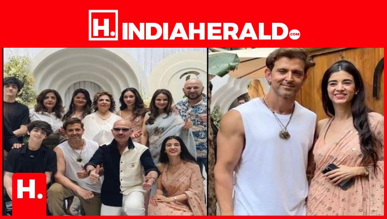 Saba Azad arrived at Hrithik Roshan’s mother’s birthday cel