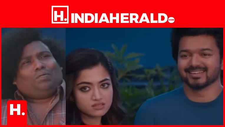 Watch - Vijay and Rashmika in a CRINGE MAX scene from Varisu