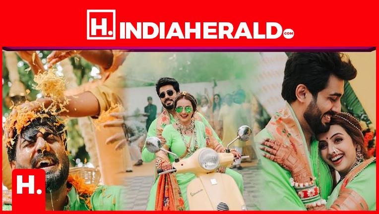 Wow Shrenu Parekh entered Haldi ceremony with swag